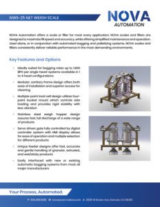 Net Weight Scale | NOVA Model NWS-25 | NOVA Automation, Denver, CO